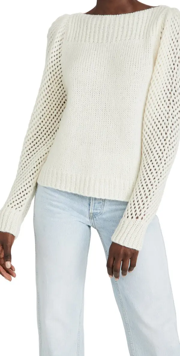 LoveShackFancy Rosie Pullover - Snow