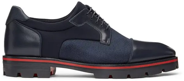Mika Sky Flat Calf version navy black. Christian Louboutin Navy Mika Sky Flat Derbys Christian  main image 2