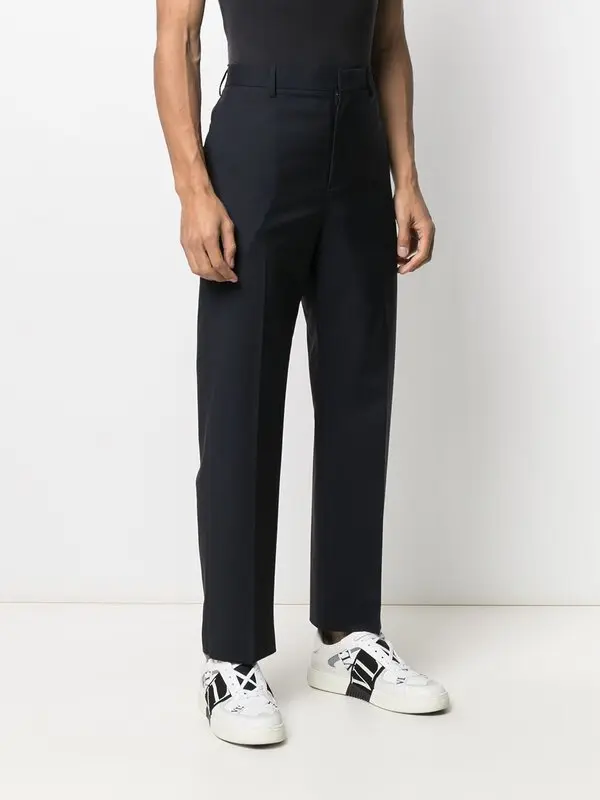 Valentino Garavani Straight-leg Tailored Trousers - Blue