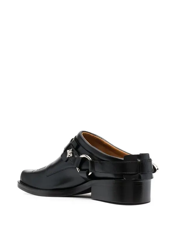 TOGA VIRILIS Buckled Leather Mules