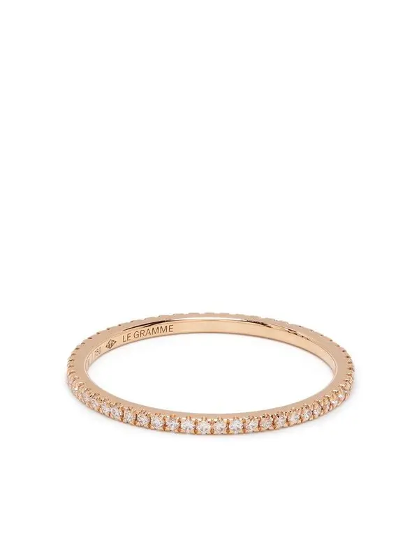 Le Gramme 18kt Gold Diamond Pavé Ring - Red