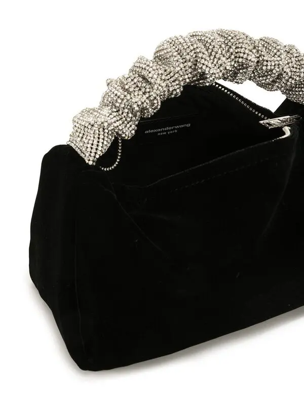 Alexander Wang Mini Scrunchie Rhinestone-embellished Bag