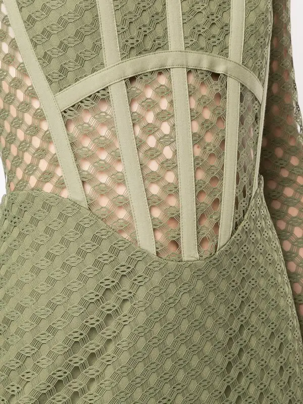 DION LEE Sheer Asymmetric Dress