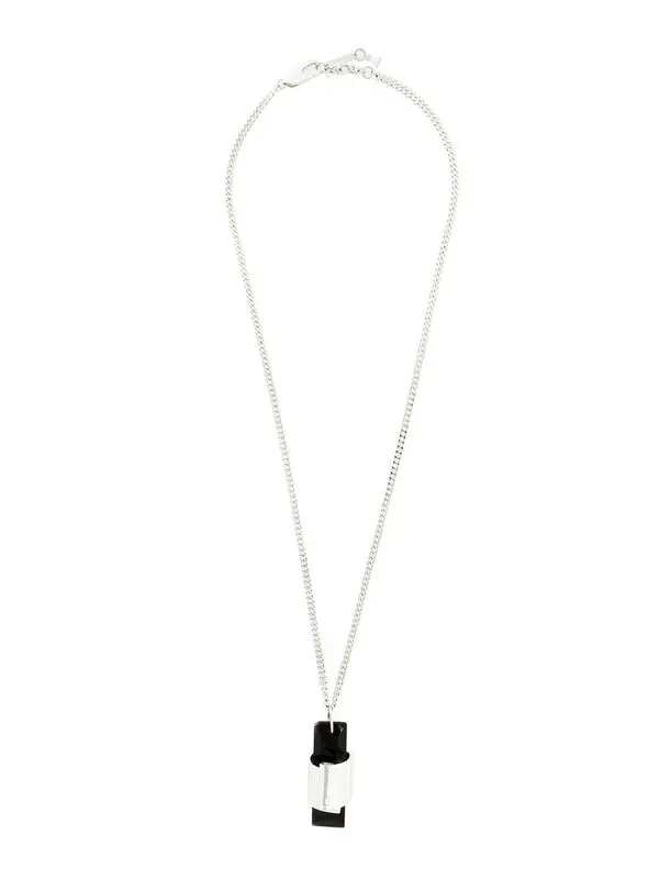 COUP DE COEUR Agate Pendant Necklace - Metallic