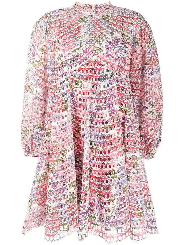 knee length dresses for ladies ZIMMERMANN Poppy frilled edge cut out floral midi dress size 1  U & Moi