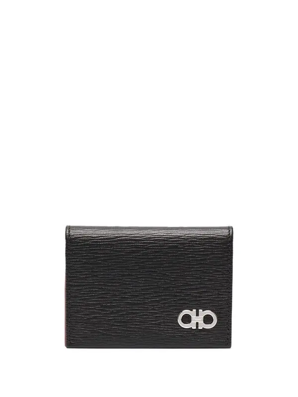 FERRAGAMO Gancini Bifold Cardholder Wallet - Black