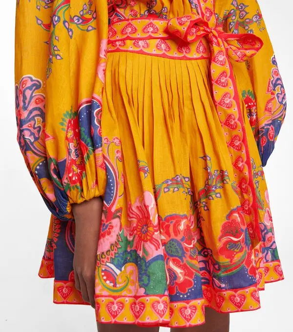 Zimmermann The Lovestruck Paisley Linen Wrap Dress In Yellow - 30% Off |  Editorialist
