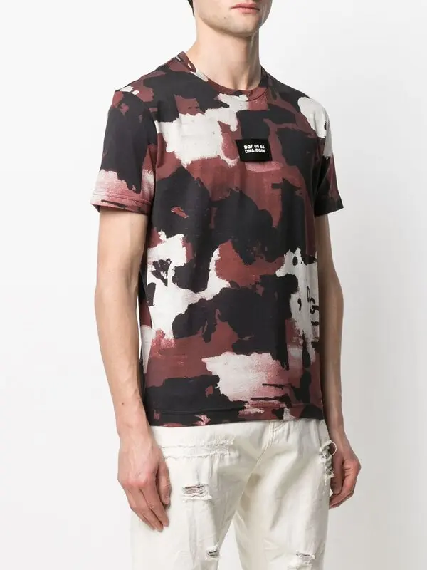 Dolce & Gabbana Camouflage Print Cotton T-shirt
