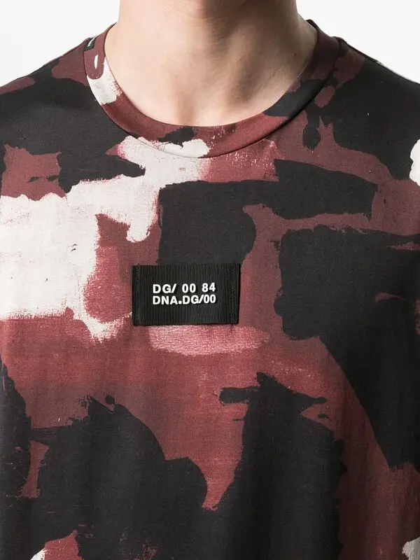 Dolce & Gabbana Camouflage Print Cotton T-shirt