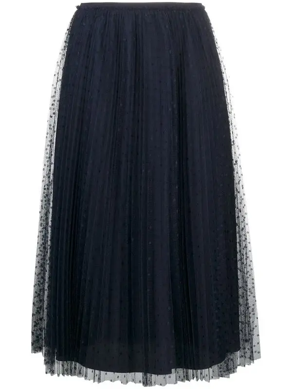 Red Valentino High-rise Flared Midi Skirt