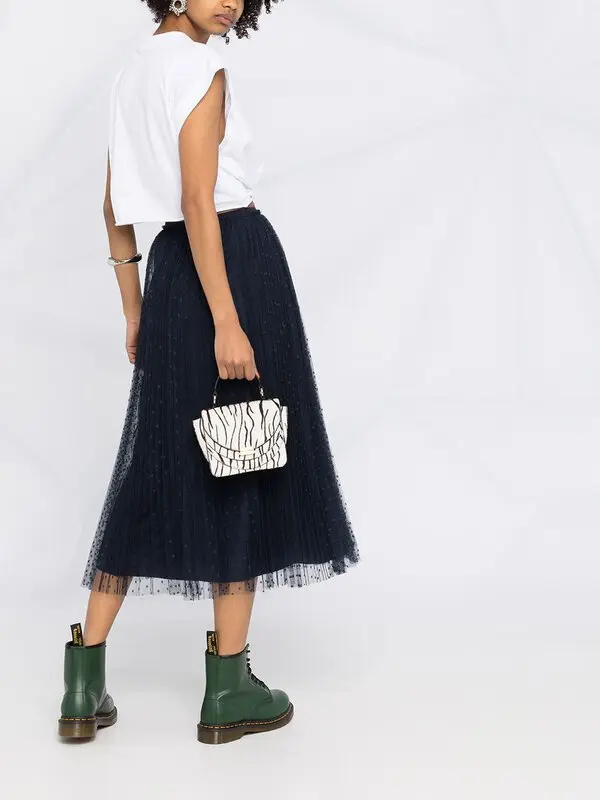 Red Valentino High-rise Flared Midi Skirt