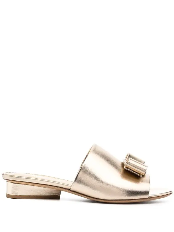 FERRAGAMO Viva Bow Slide Sandals