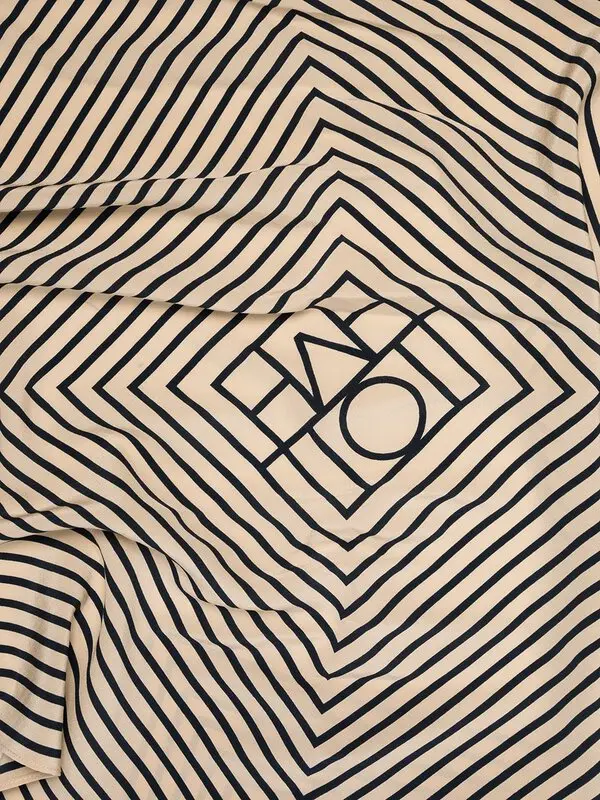 TOTEME Signature Monogram Silk Scarf - Neutrals