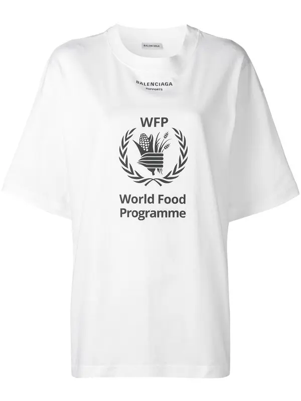 Balenciaga World Food Programme T-Shirt White Editorialist