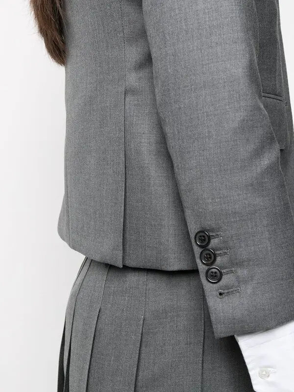 Thom Browne Notched-lapel Single-breasted Blazer - Grey
