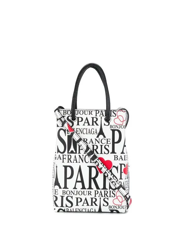 Balenciaga Bonjour Paris Mini Bag - White