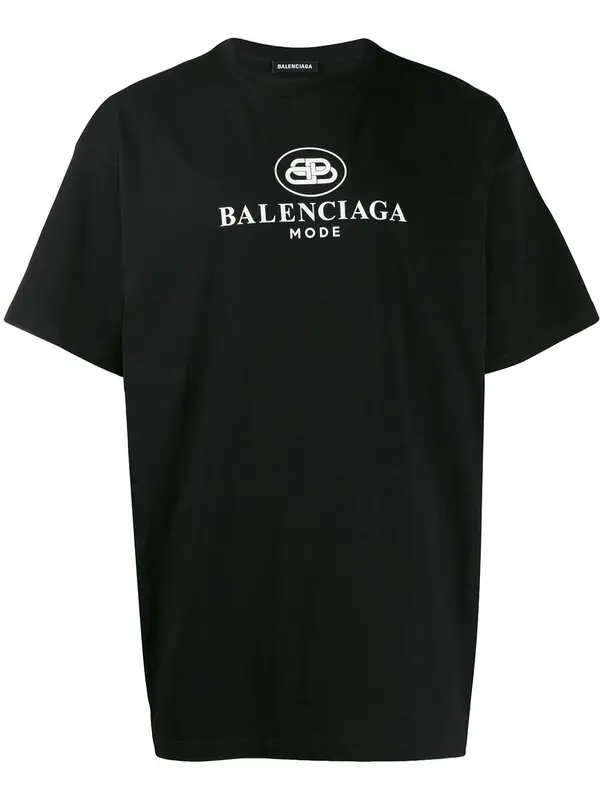 BALENCIAGA バレンシアガ　BB LOGO MODE Tシャツ　黒 Balenciaga New Bb Mode Reguar T-Shirt - Black | Editorialist