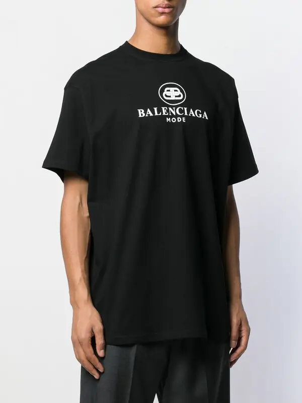 Balenciaga New Bb Mode Reguar T-Shirt - Black | Editorialist