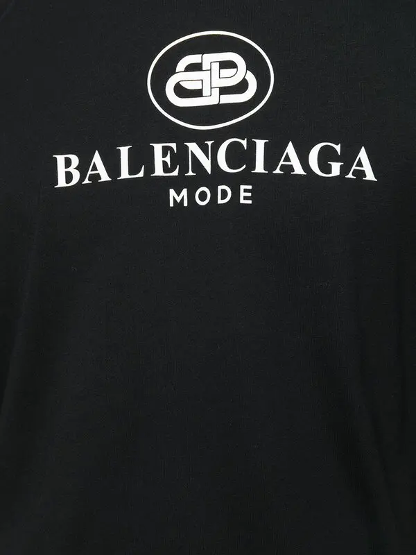 Balenciaga New Bb Mode Reguar T-Shirt - Black | Editorialist