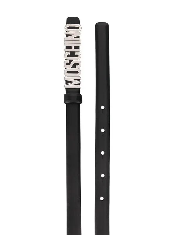 Moschino Plaque Belt - Black
