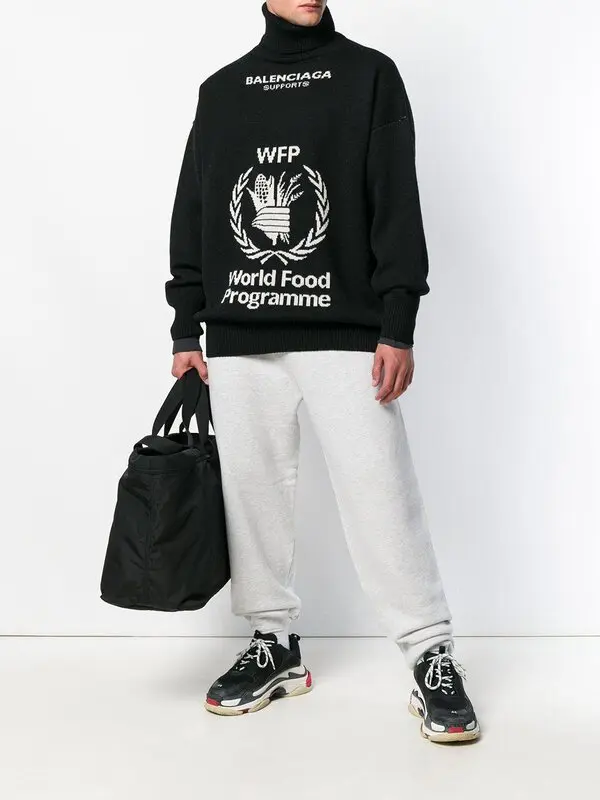 Balenciaga World Food Programme Turtleneck Sweater - Black