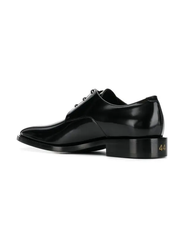 Balenciaga Square-Toe Derby Shoes - Black | Editorialist