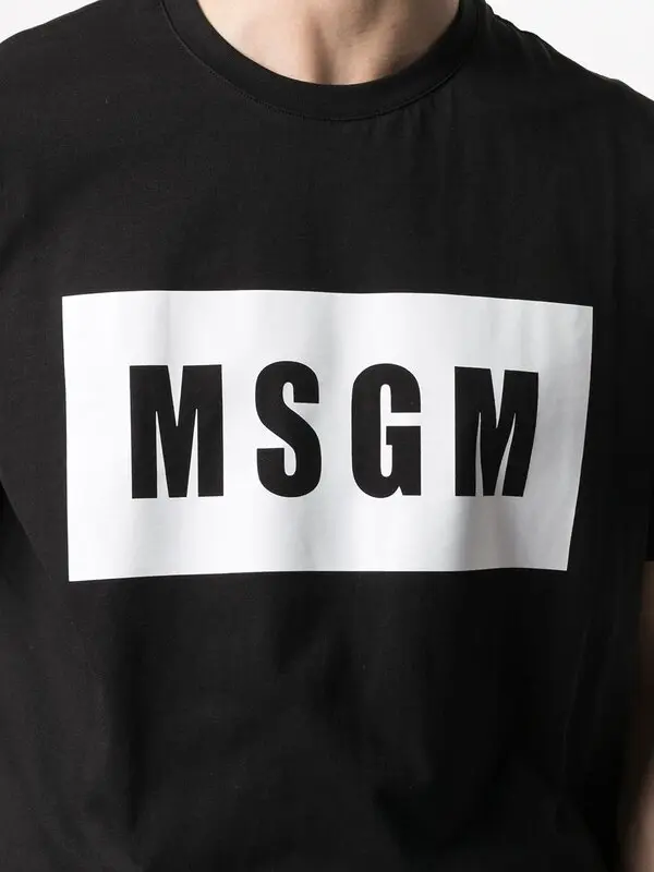 MSGM Logo-print T-shirt - Black