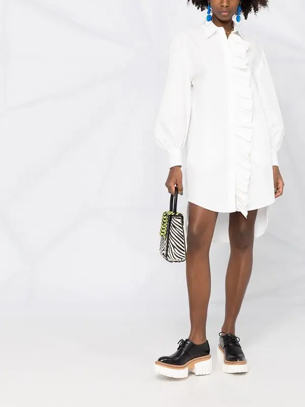 MSGM Ruffle-detail Shirt Dress