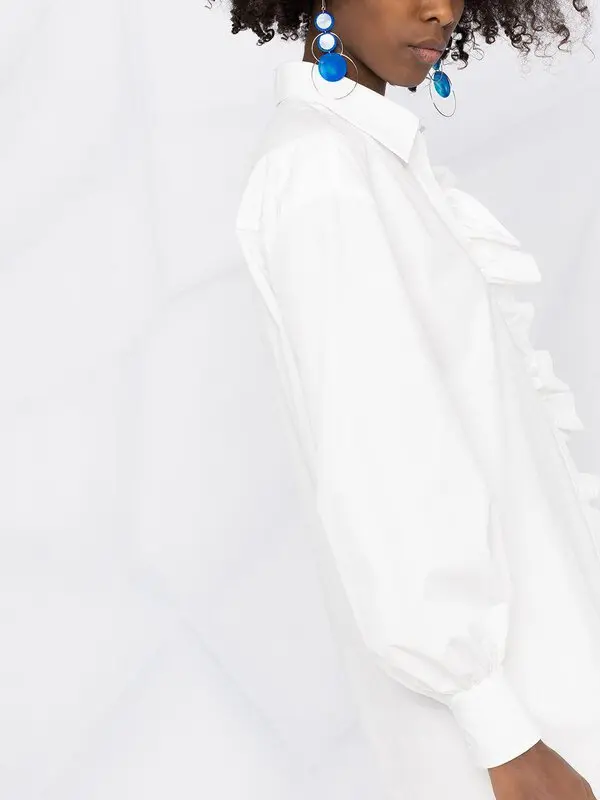 MSGM Ruffle-detail Shirt Dress