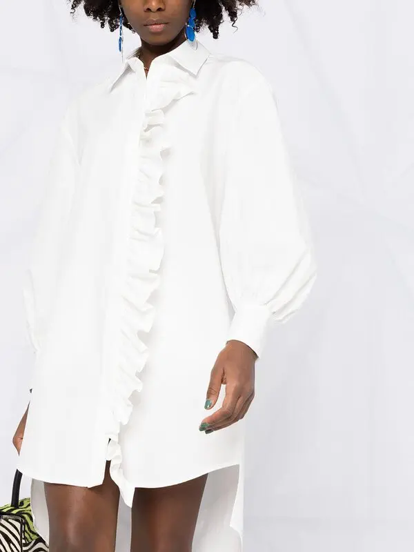 MSGM Ruffle-detail Shirt Dress