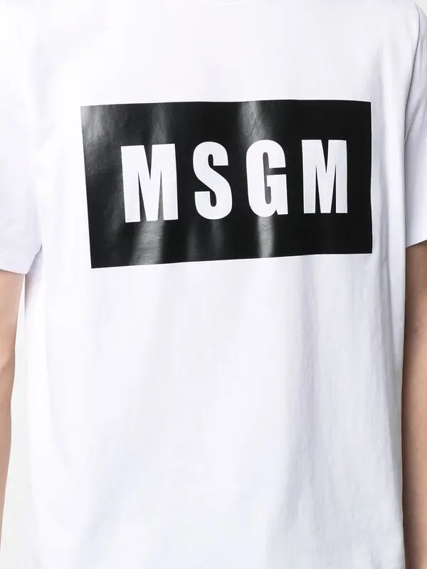 MSGM Logo-print T-shirt - White