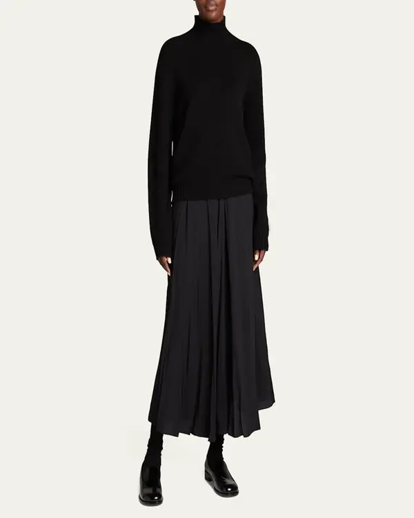 THE ROW Kensington High-neck Cashmere Sweater - Black