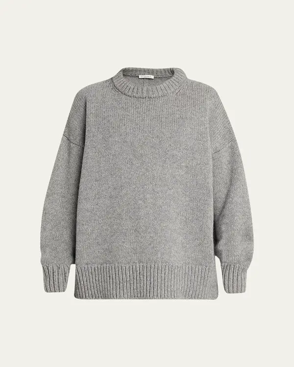 THE ROW Ophelia Wool-cashmere Sweater - Grey Melange