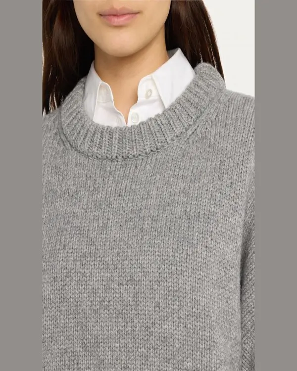 THE ROW Ophelia Wool-cashmere Sweater - Grey Melange