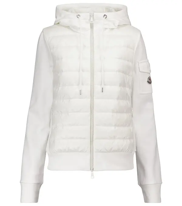 Moncler Down And Cotton Jersey Jacket