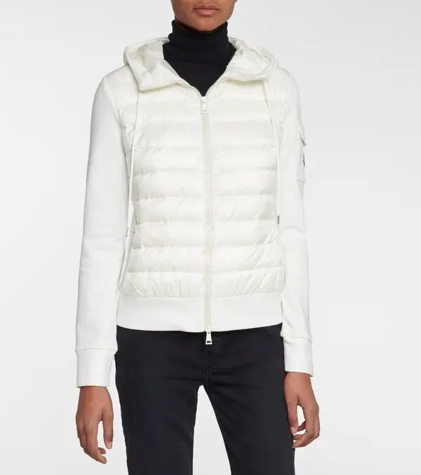 Moncler Down And Cotton Jersey Jacket
