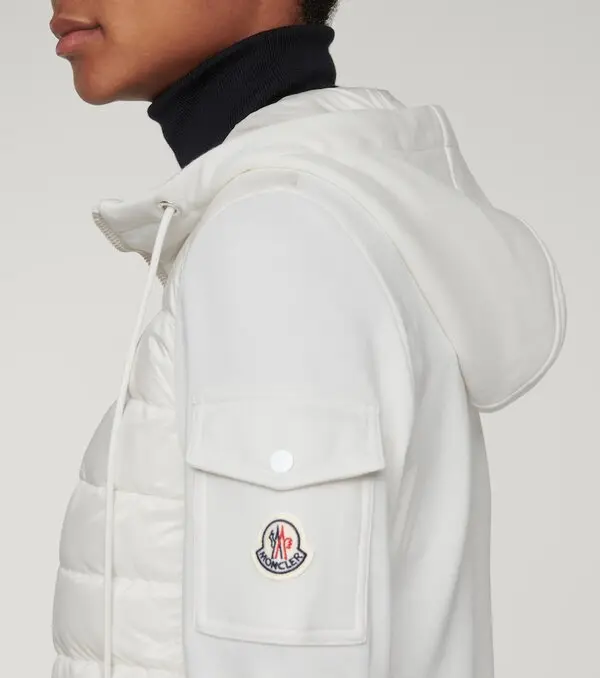 Moncler Down And Cotton Jersey Jacket