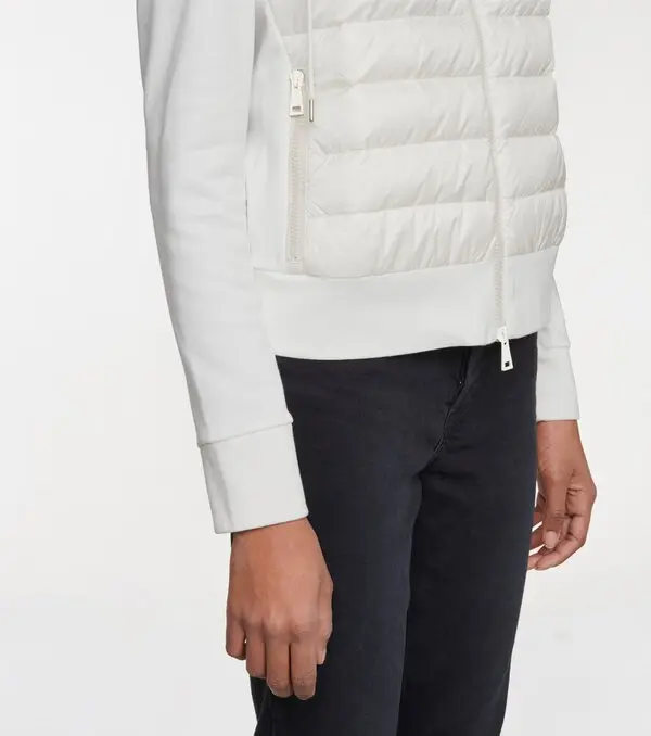 Moncler Down And Cotton Jersey Jacket