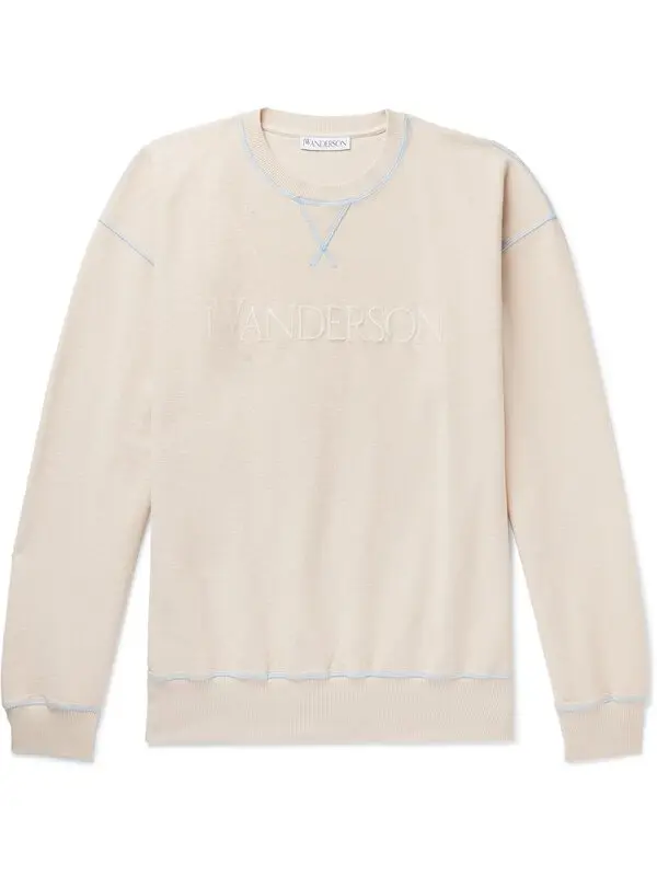 JW Anderson Logo-embroidered Loopback Cotton-jersey Sweatshirt