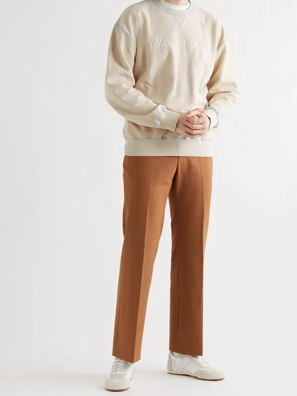 JW Anderson Logo-embroidered Loopback Cotton-jersey Sweatshirt