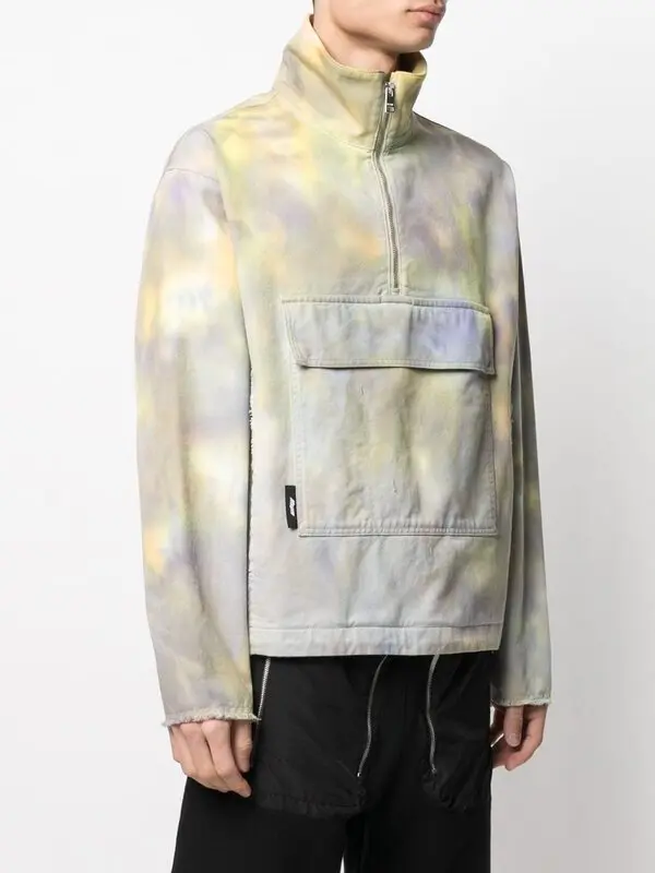 MSGM Tie-dye Half-zip Sweatshirt