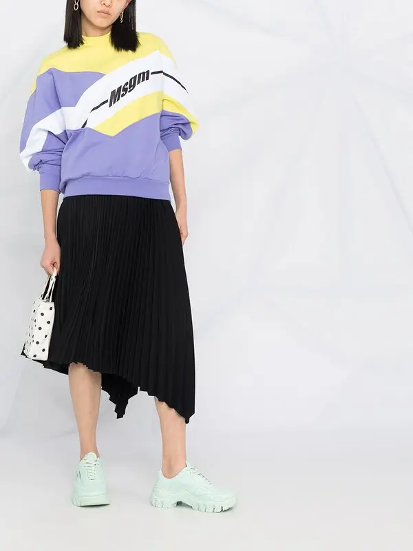 MSGM Abstract-print Long-sleeve Sweatshirt