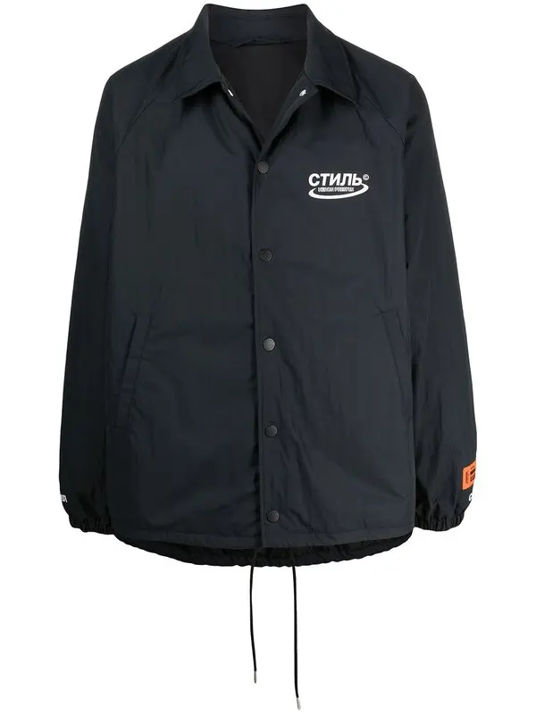 Heron Preston Logo Print Coach Jacket