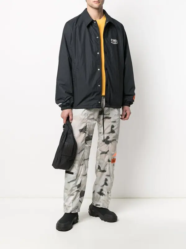 Heron Preston Logo Print Coach Jacket