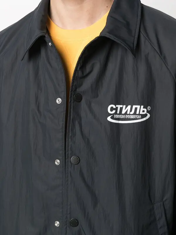 Heron Preston Logo Print Coach Jacket
