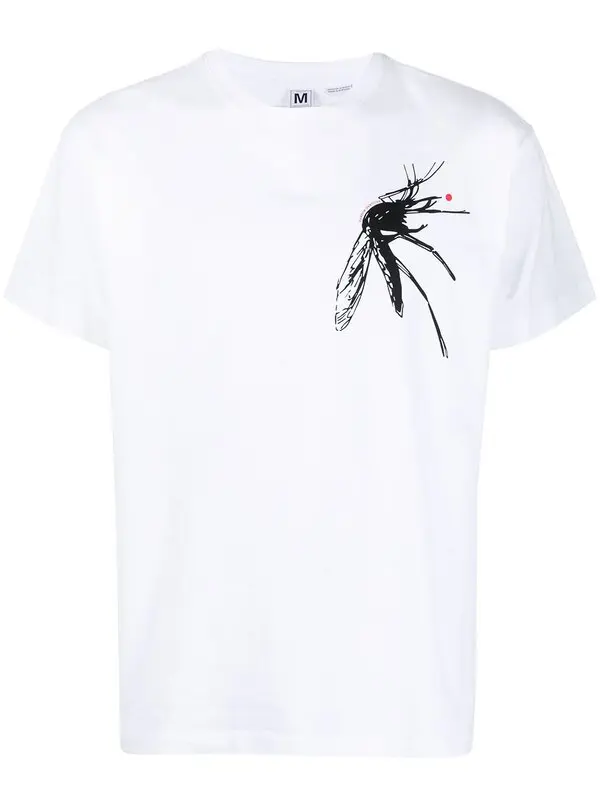 Random Identities Mosquito-print Cotton T-shirt - White