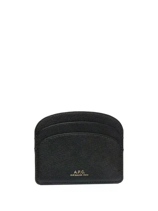 A.p.c. Demi-lune Leather Cardholder - Black