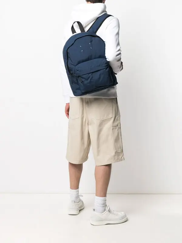 Maison Margiela Stereotype Four-Stitch Backpack - Blue | Editorialist