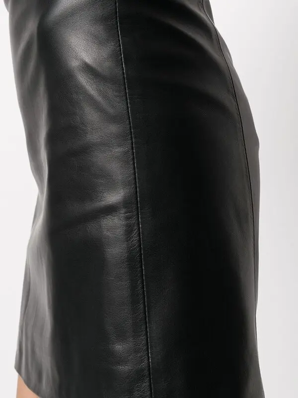 MANOKHI High-waisted Leather Skirt