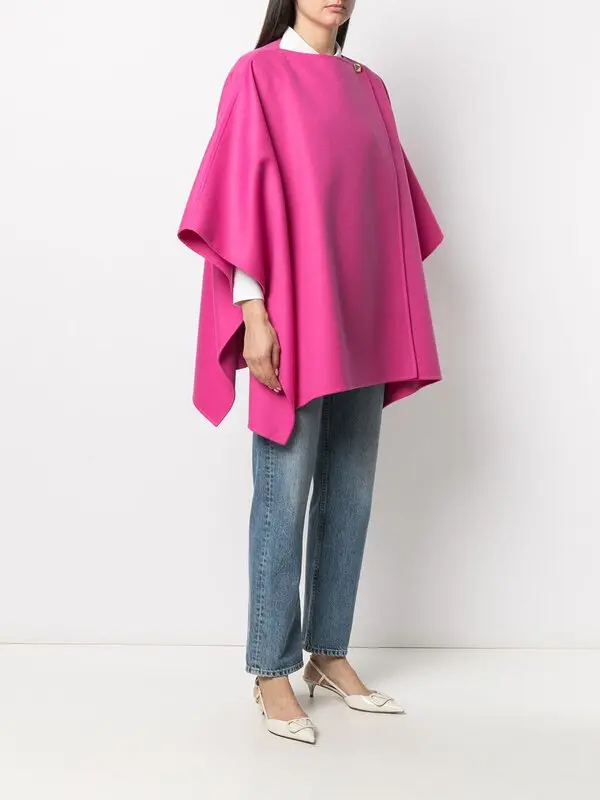 Valentino Garavani Draped Button Cape